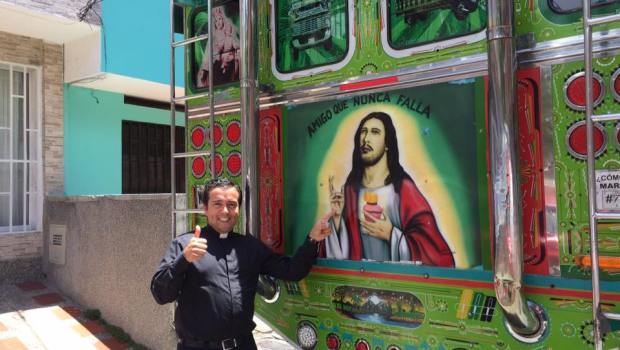 Jésus-Christ à l’arrière d’un bus colombien
