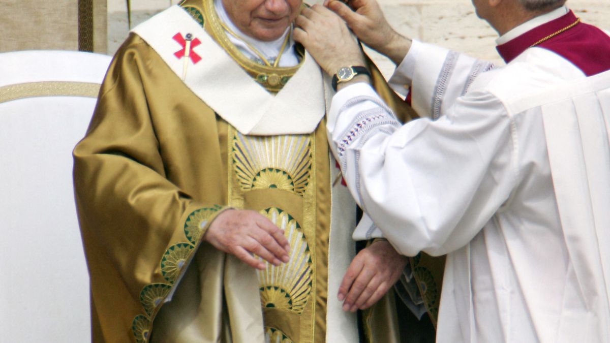 Le pallium, cet ornement que Léon XIV va recevoir le 18 mai.